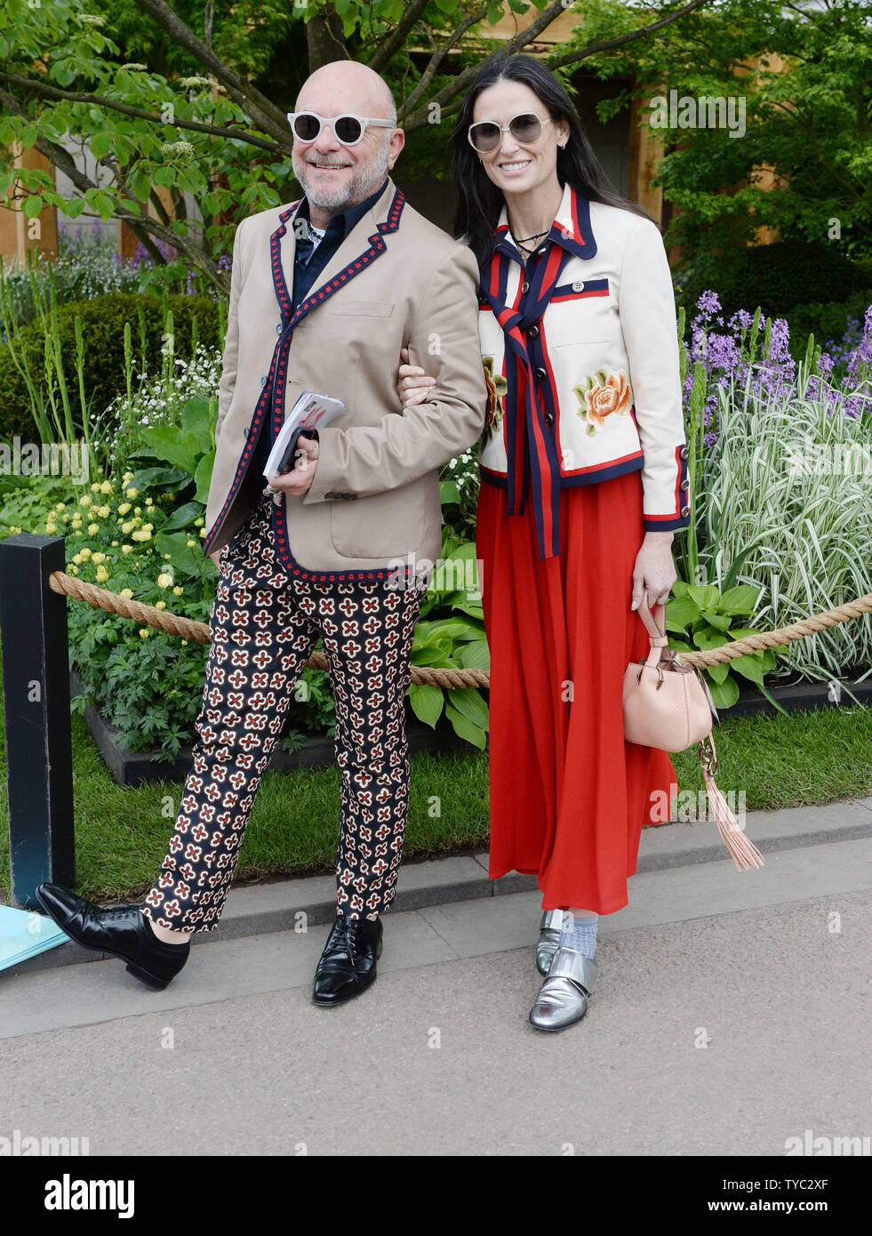American actress Demi Moore and friend attend the Chelsea Flower Show ...