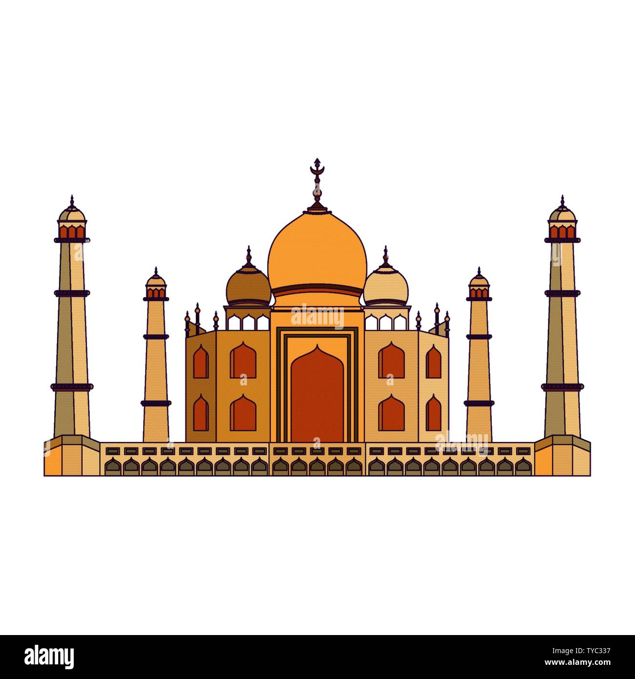 indian building monuments icon cartoon Stock Vector Image & Art - Alamy