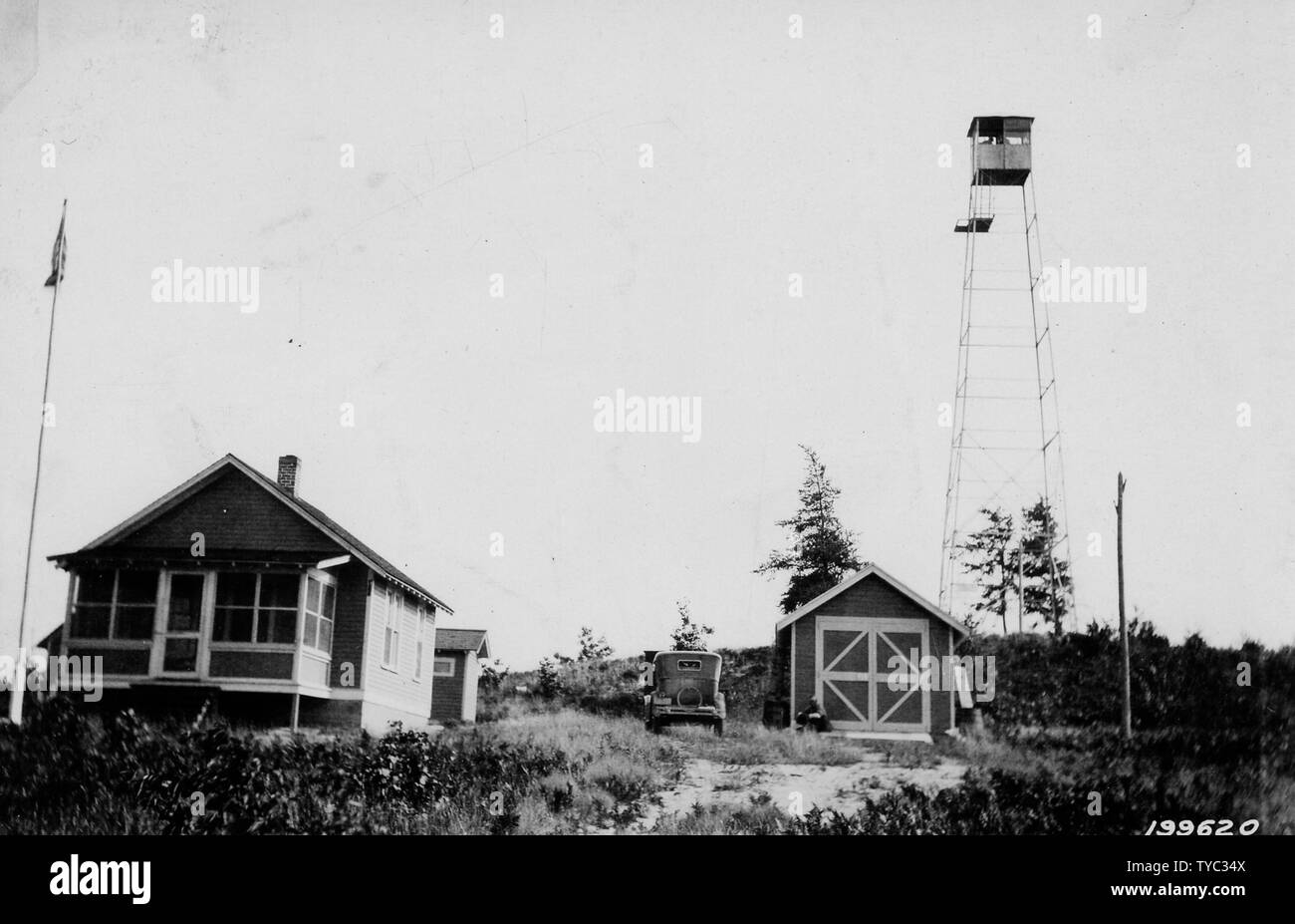 Photograph of Demond Hill Lookout Tower and Station in the Marquette ...