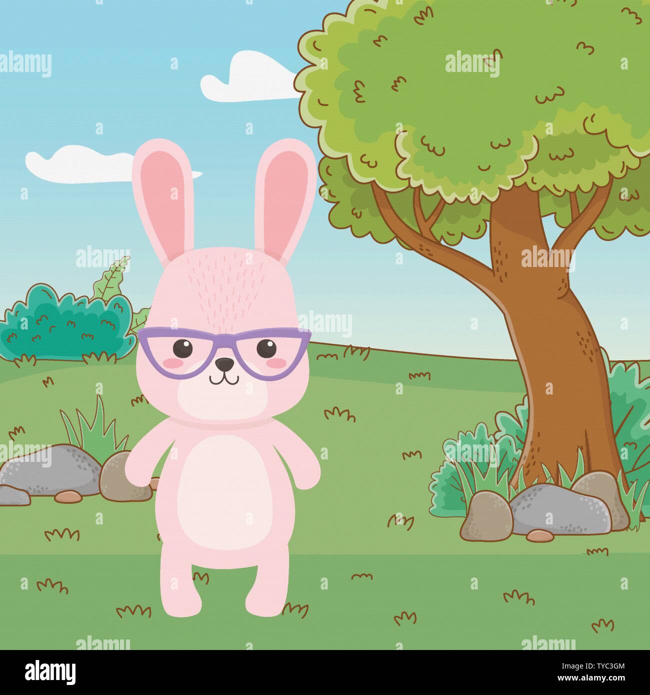 Rabbit cartoon design, Animal cute zoo life nature and fauna theme ...
