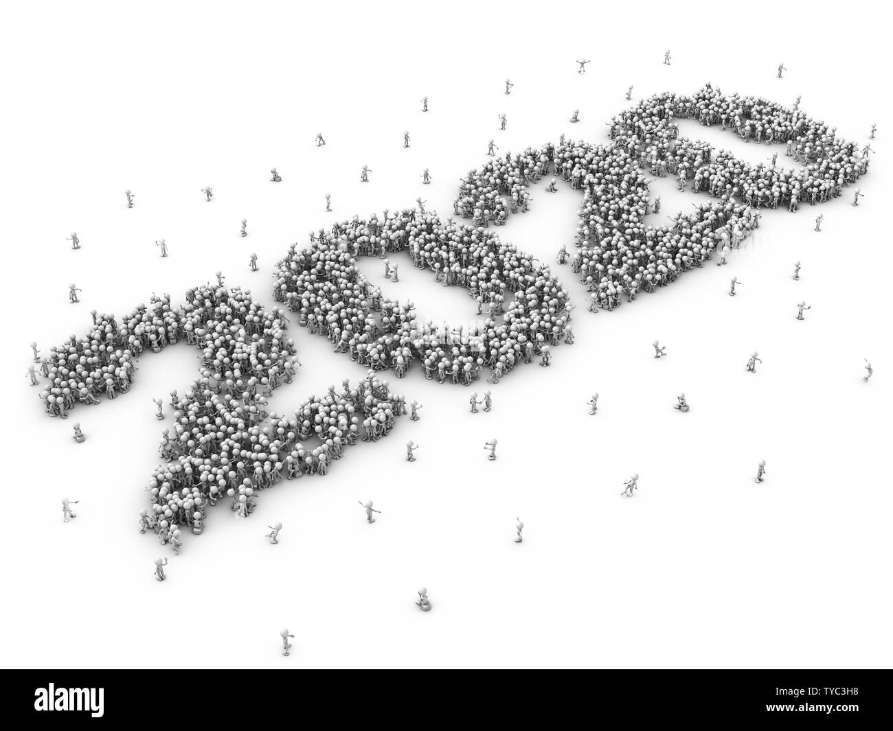 Large number of people Black and White Stock Photos & Images - Alamy