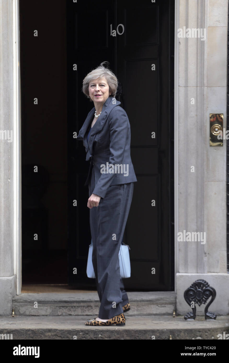 British Home Secretary Teresa May arrives for Prime Minister David ...