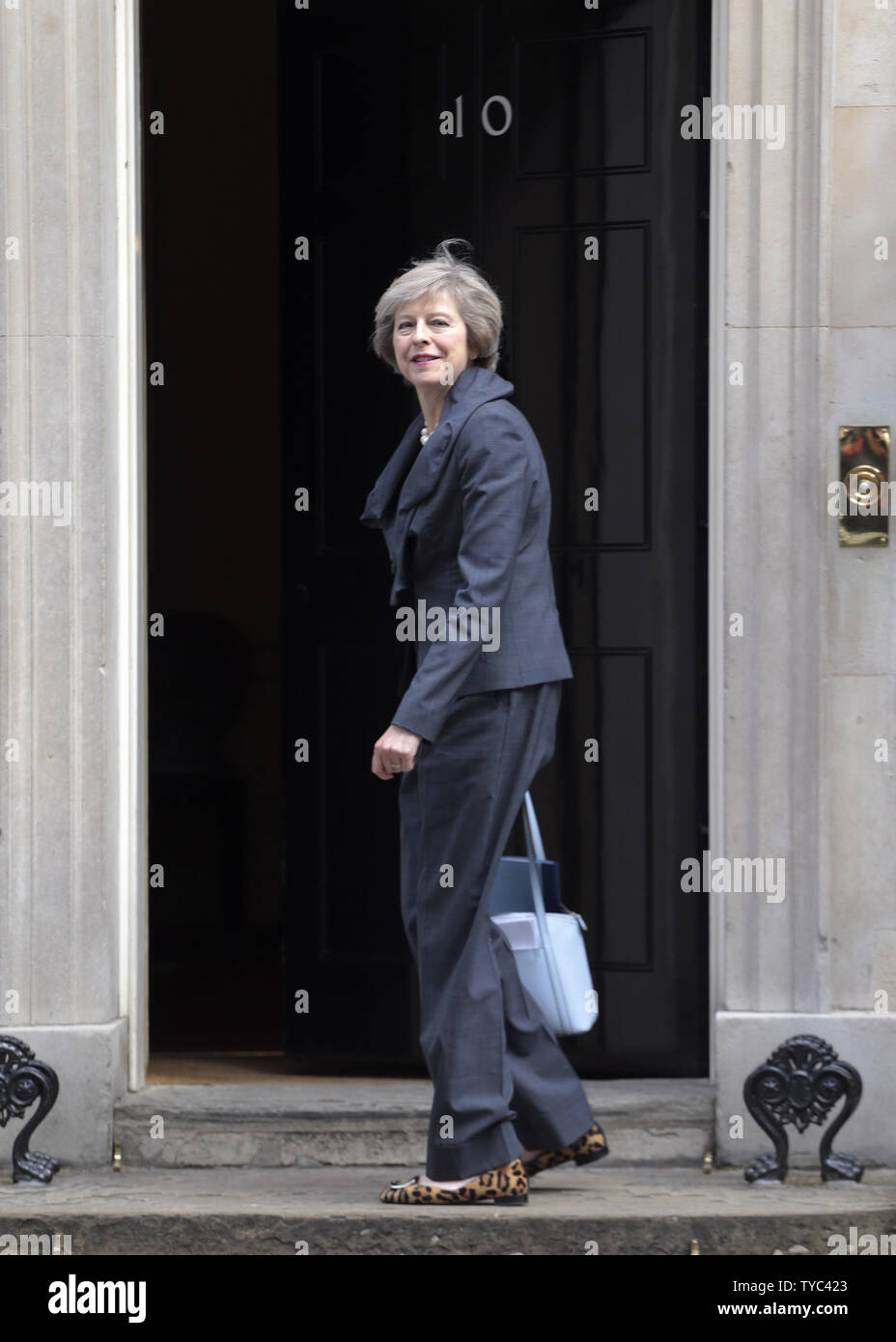 British Home Secretary Teresa May arrives for Prime Minister David ...