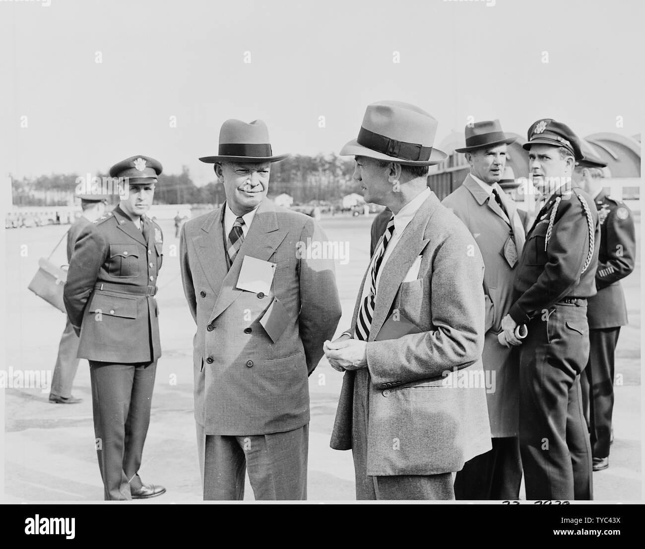 Photograph of Dwight D. Eisenhower and Secretary of Defense James ...