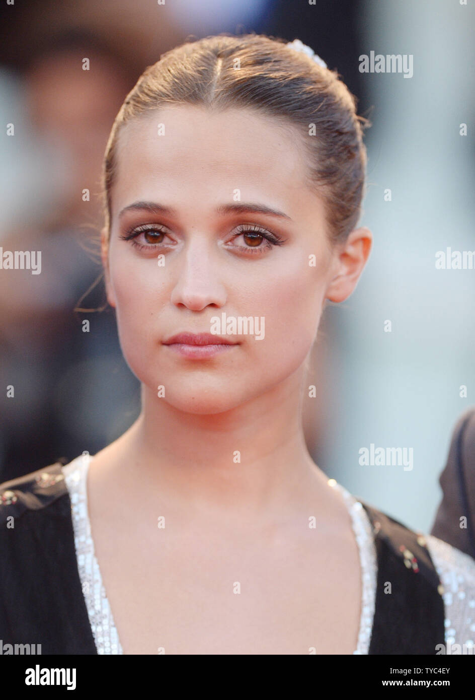Swedish actress Alicia Vikander attends the premiere of The Light ...