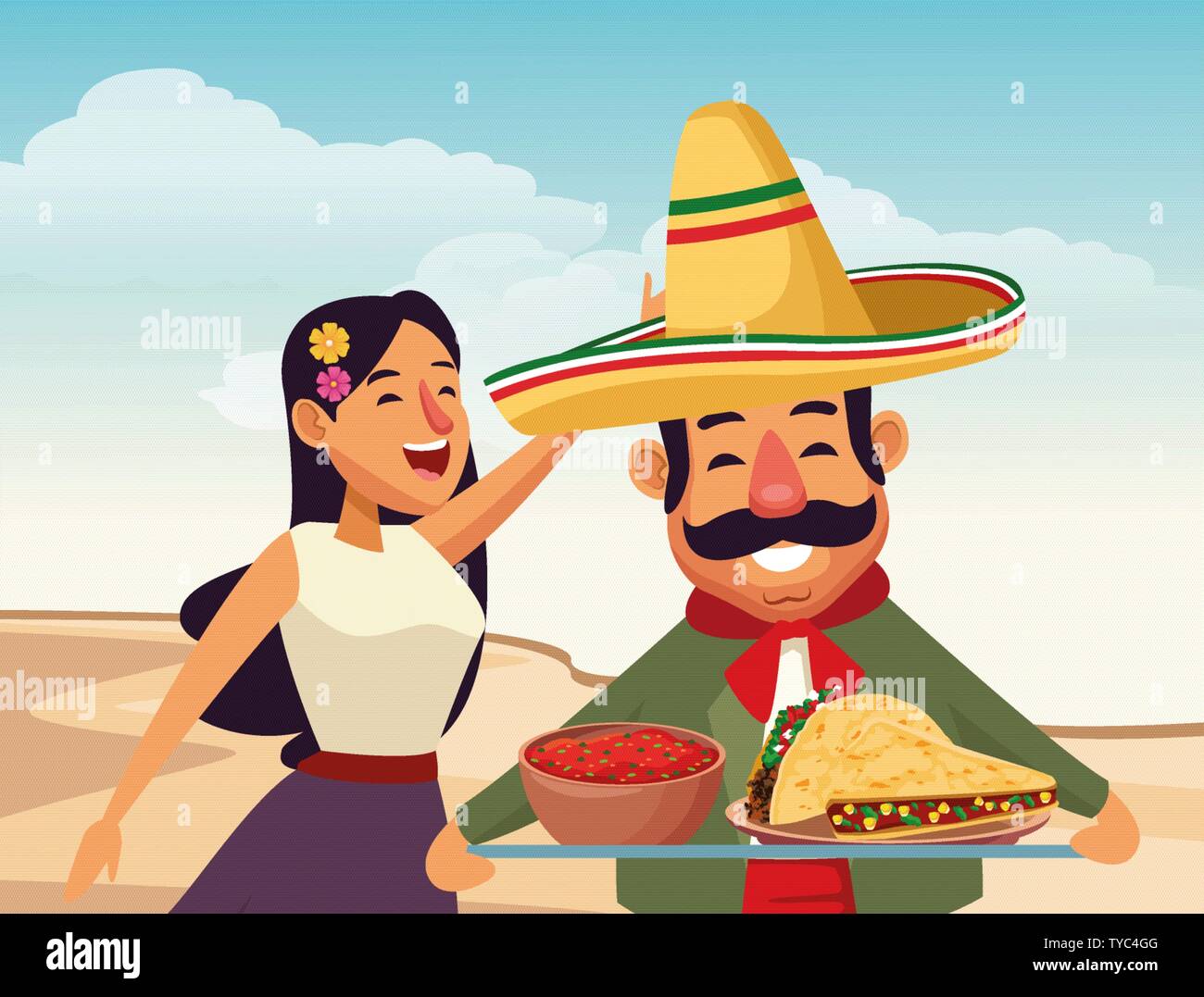 mexican traditional culture icon cartoon Stock Vector Image & Art - Alamy