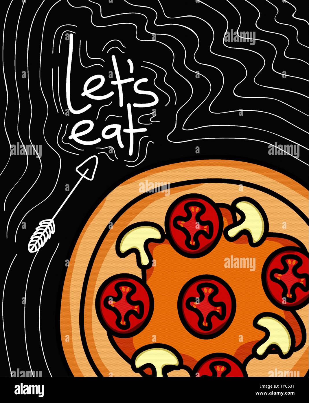 fresh italian pizza delicious icon vector illustration design Stock ...