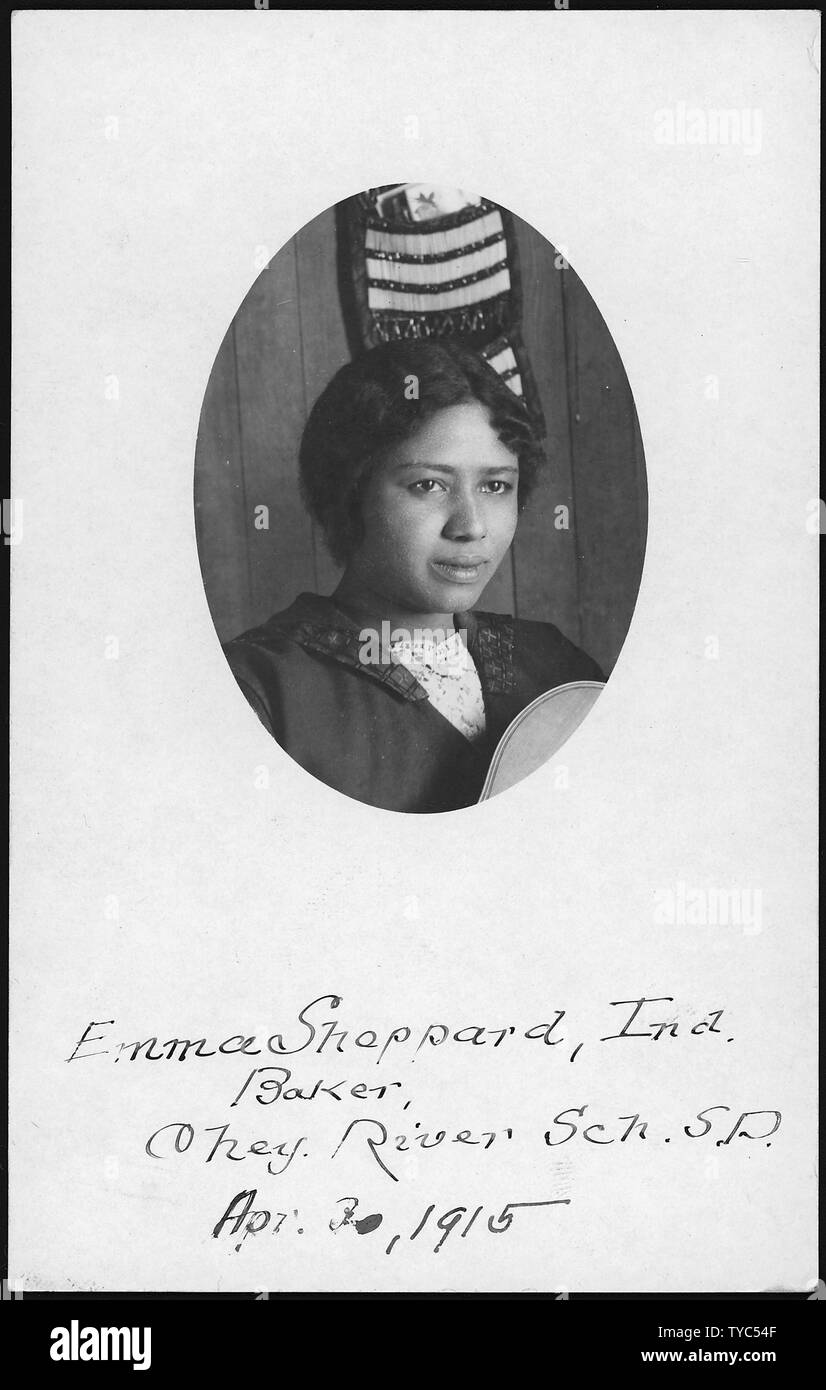 Photograph of Emma Sheppard; Scope and content: This item is a head and ...