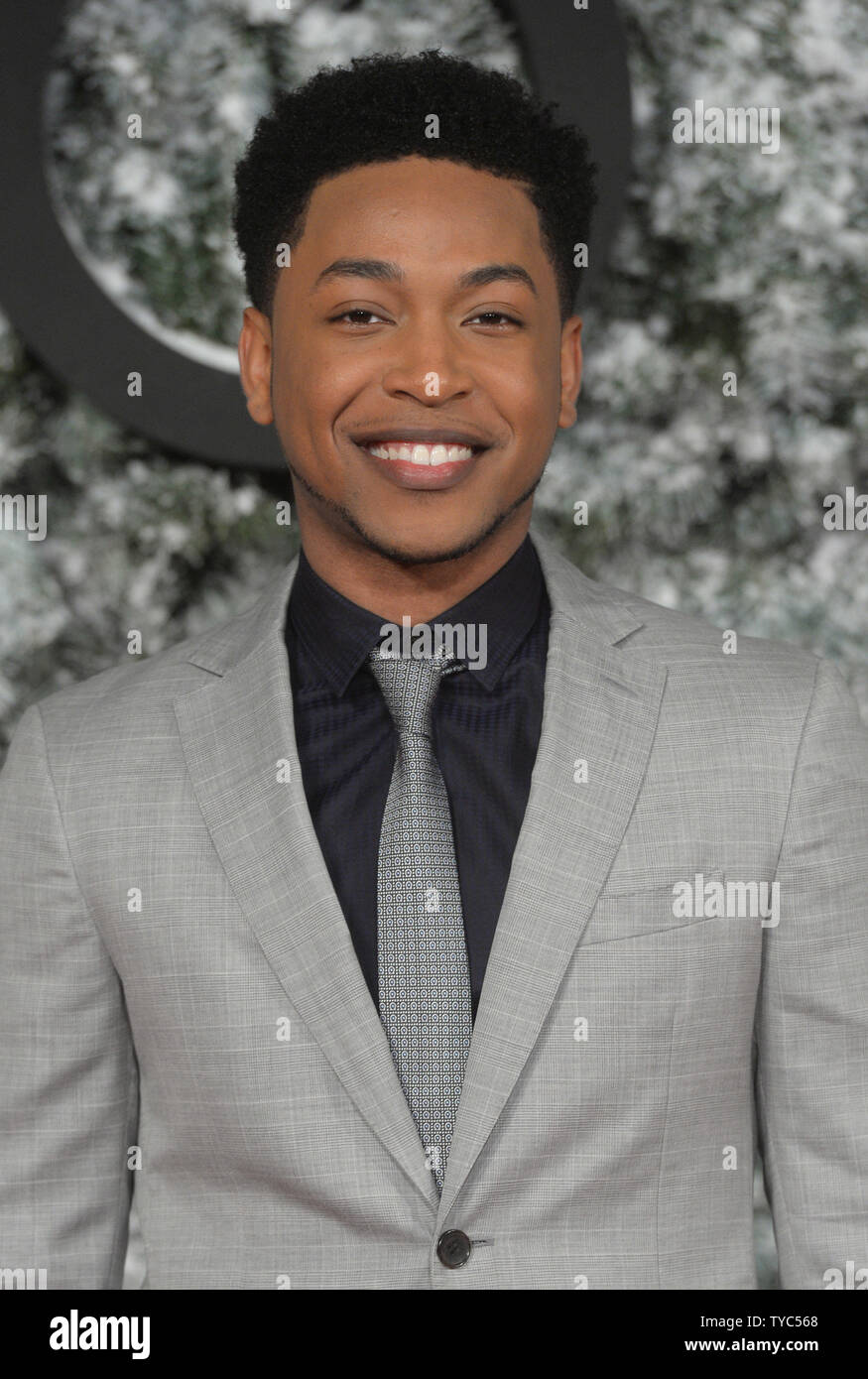 American actor Jacob Latimore attends the premiere of Collateral Beauty ...