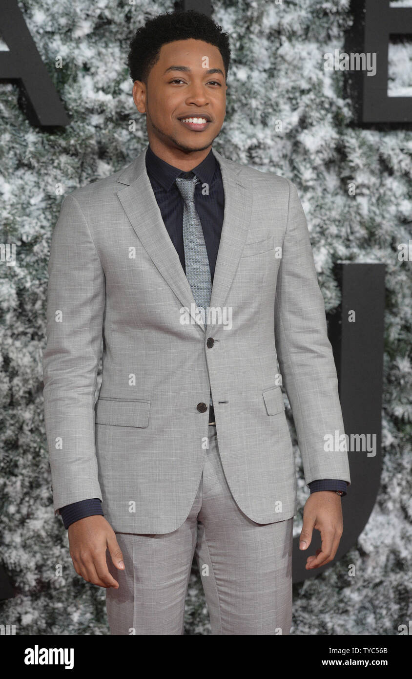 American actor Jacob Latimore attends the premiere of Collateral Beauty ...