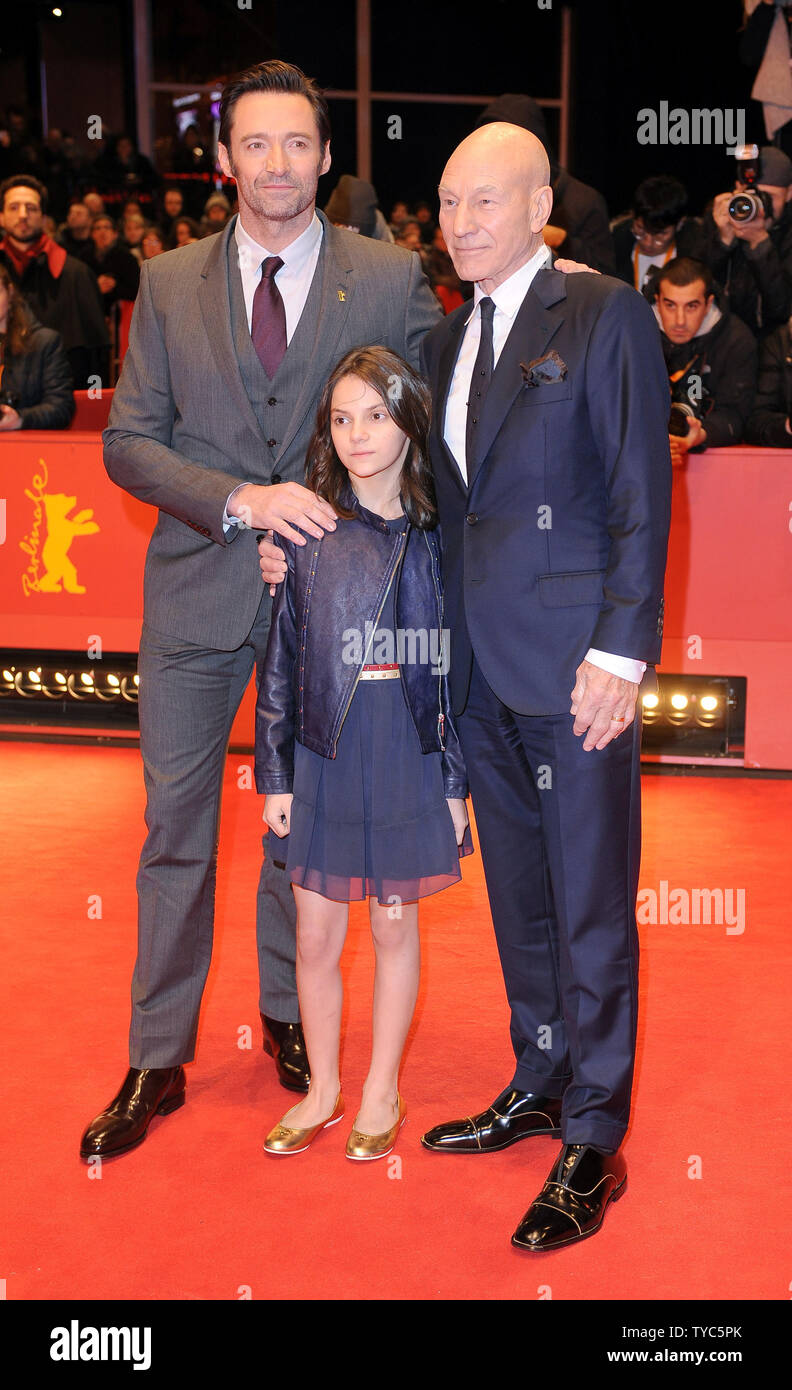 Australian actor Hugh Jackman, British actress Dafne Keen and British ...