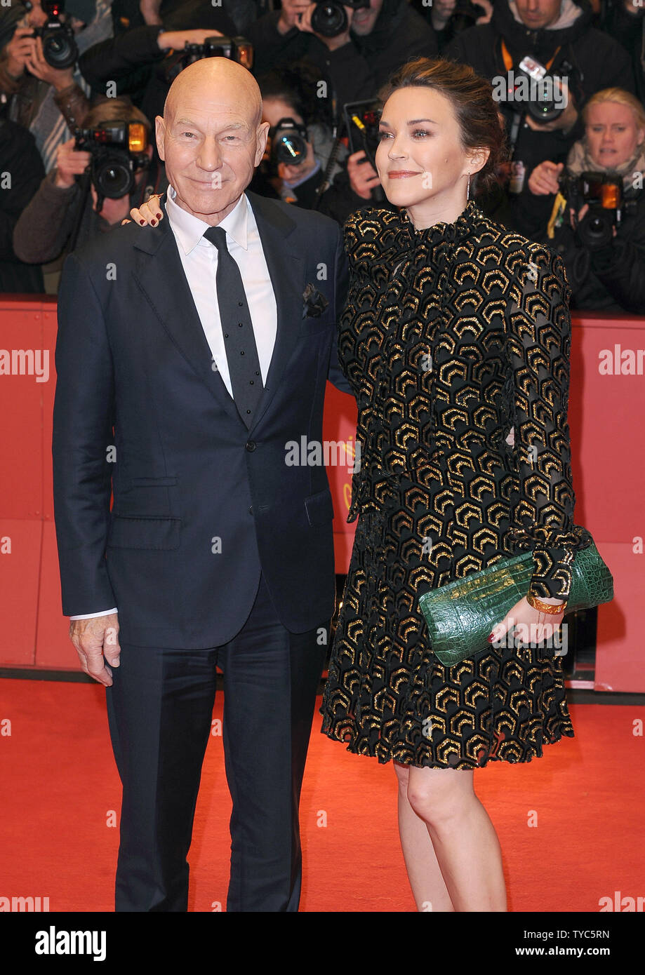 British actor Patrick Stewart and his wife American singer Sunny Ozell ...