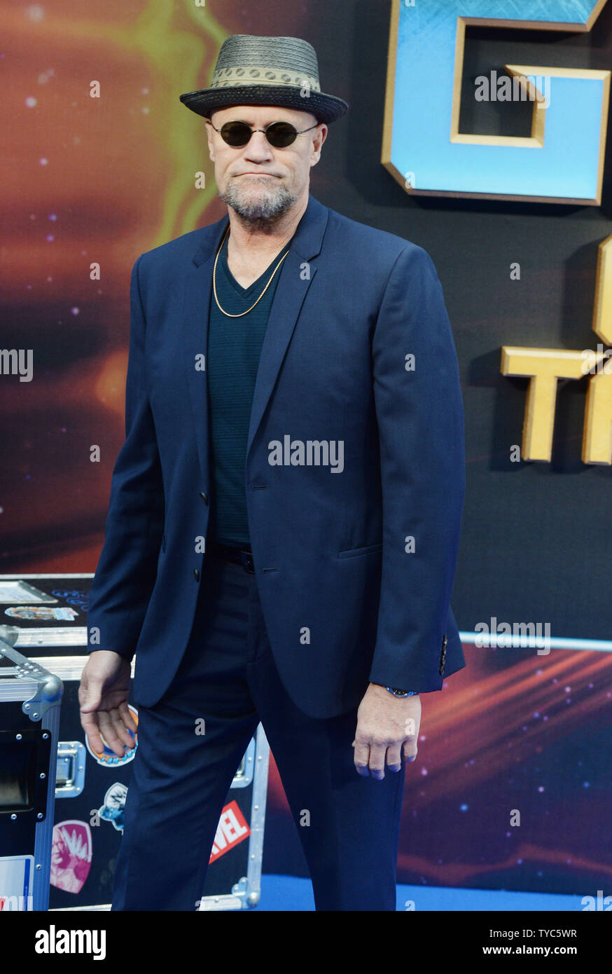 American actor Michael Rooker attends the premiere of Guardians Of The ...