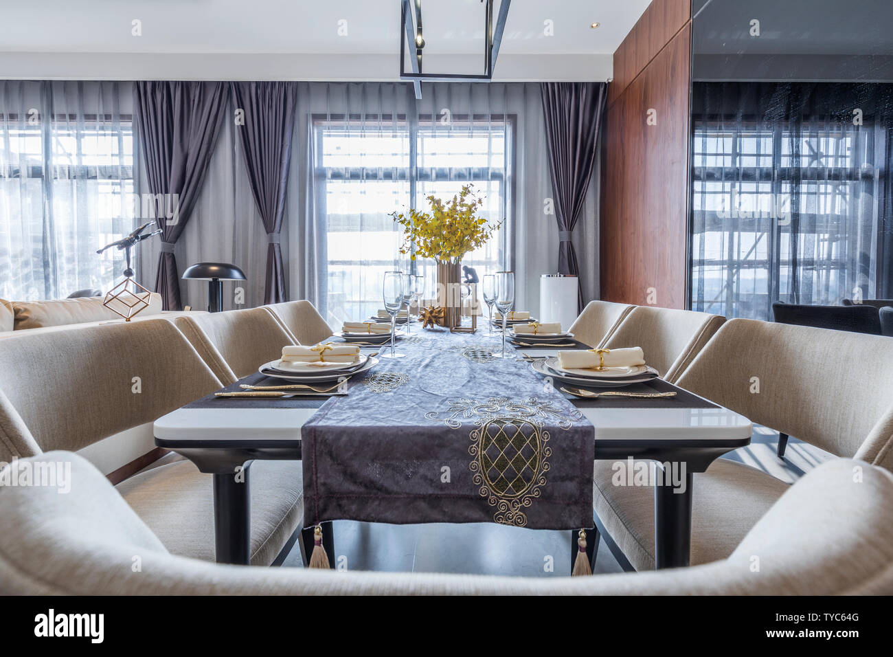 Design of Internal Space of Model Room of Modern Home Restaurant Stock ...