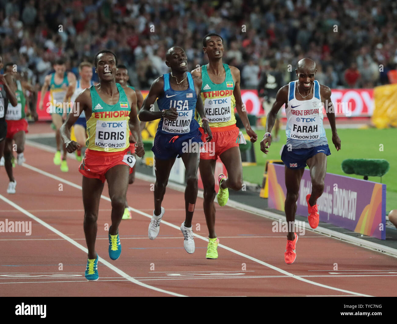 Athletics world championships mens 5000 metres olympic stadium hi-res ...