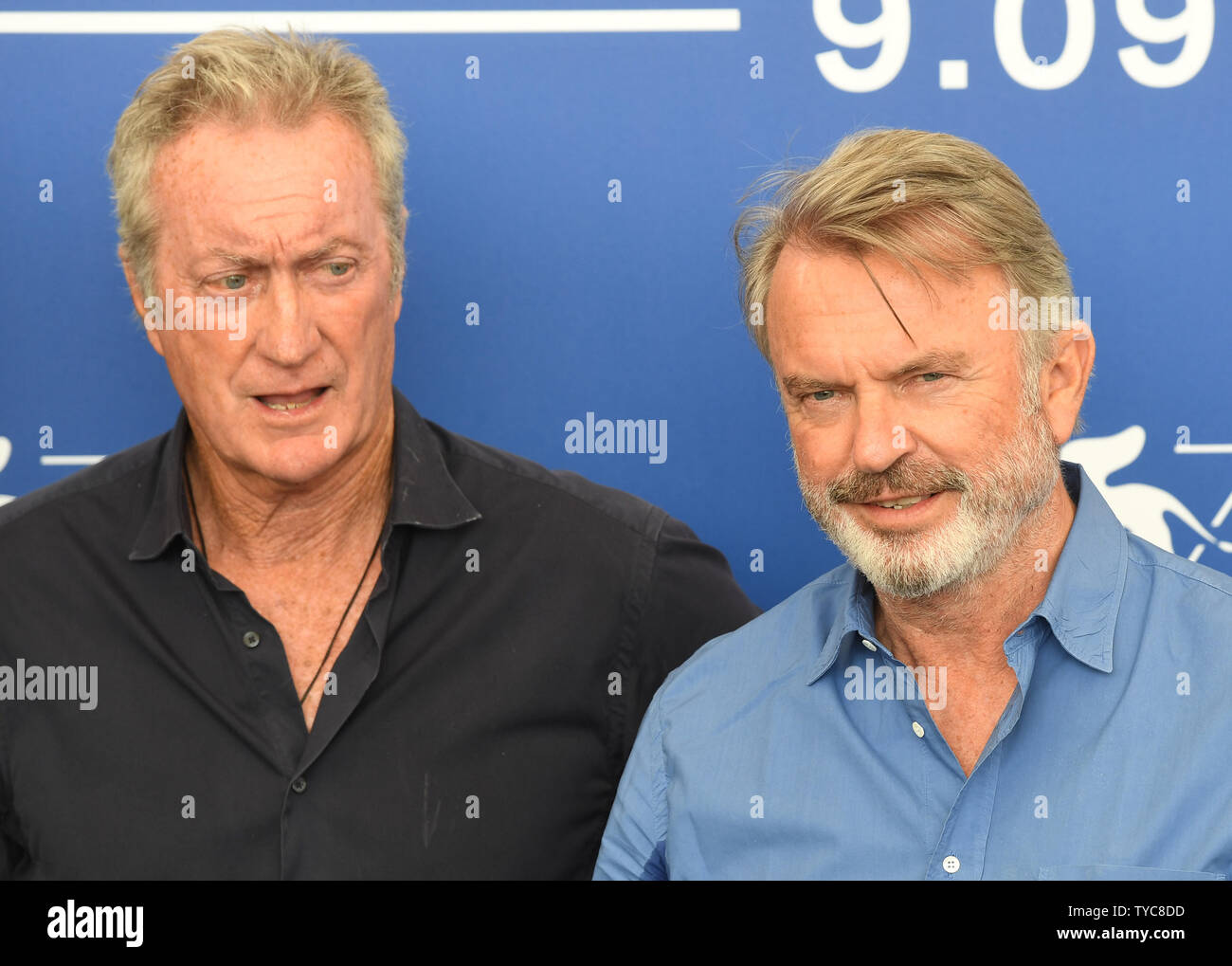 Australian actors Bryan Brown and Sam Neill attend a photo call for ...
