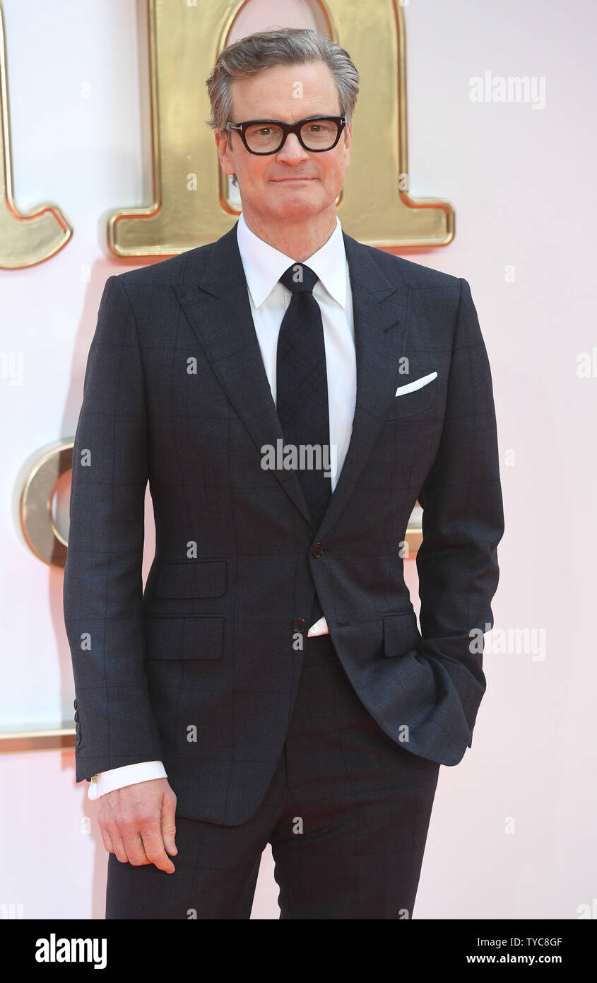 British actor Colin Firth attends the premiere of Kingsman: The Golden ...