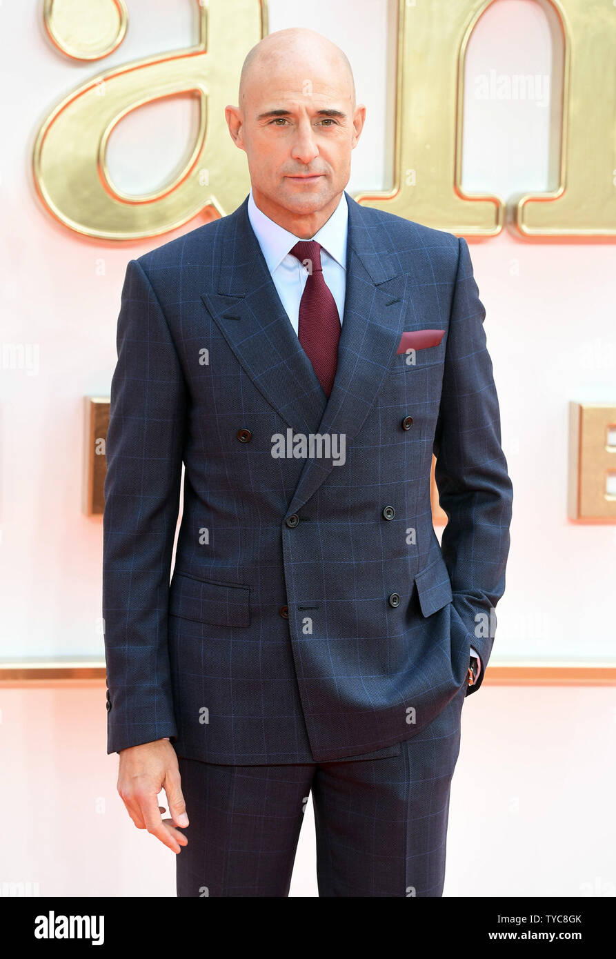 British actor Mark Strong attends the premiere of Kingsman: The Golden ...