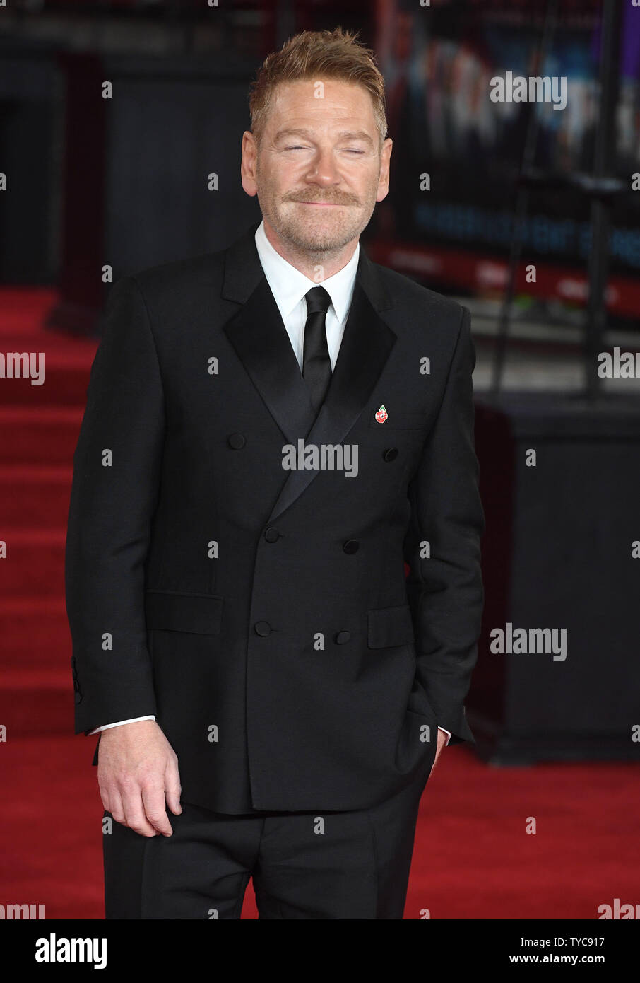 British actor Kenneth Branagh attends the world premiere of Murder On ...