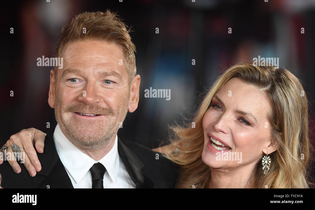 British actor Kenneth Branagh and American actress Michelle Pfeiffer ...