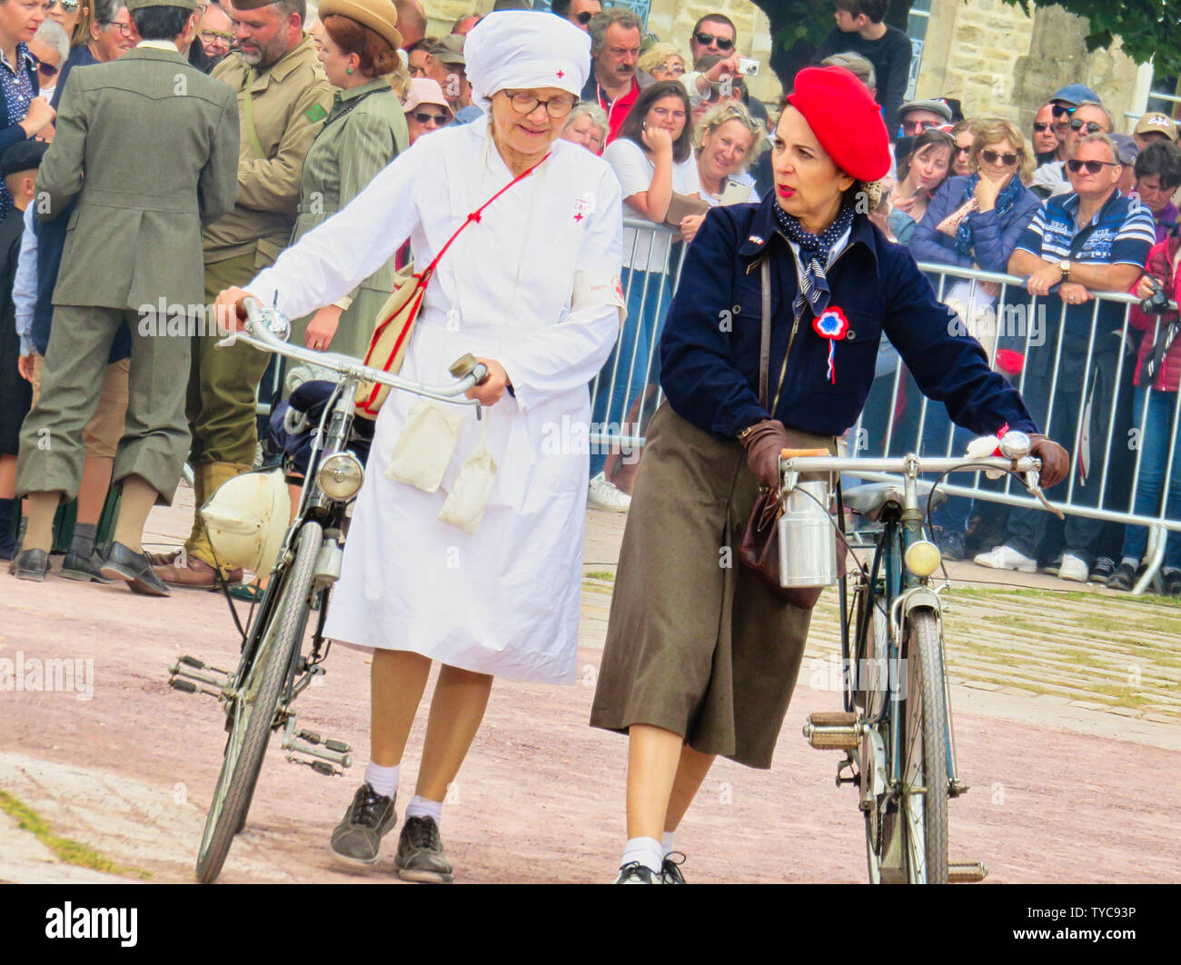 SAINTE MERE, NORMANDY, FRANCE - JUNE 06, 2019. D Day 75 birthday of ...