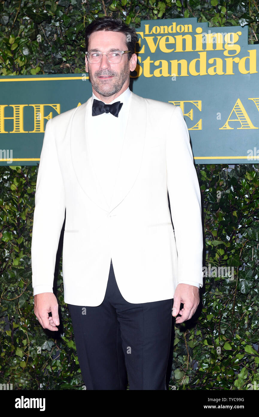 American actor Jon Hamm attends the Evening Standard Theatre Awards at ...