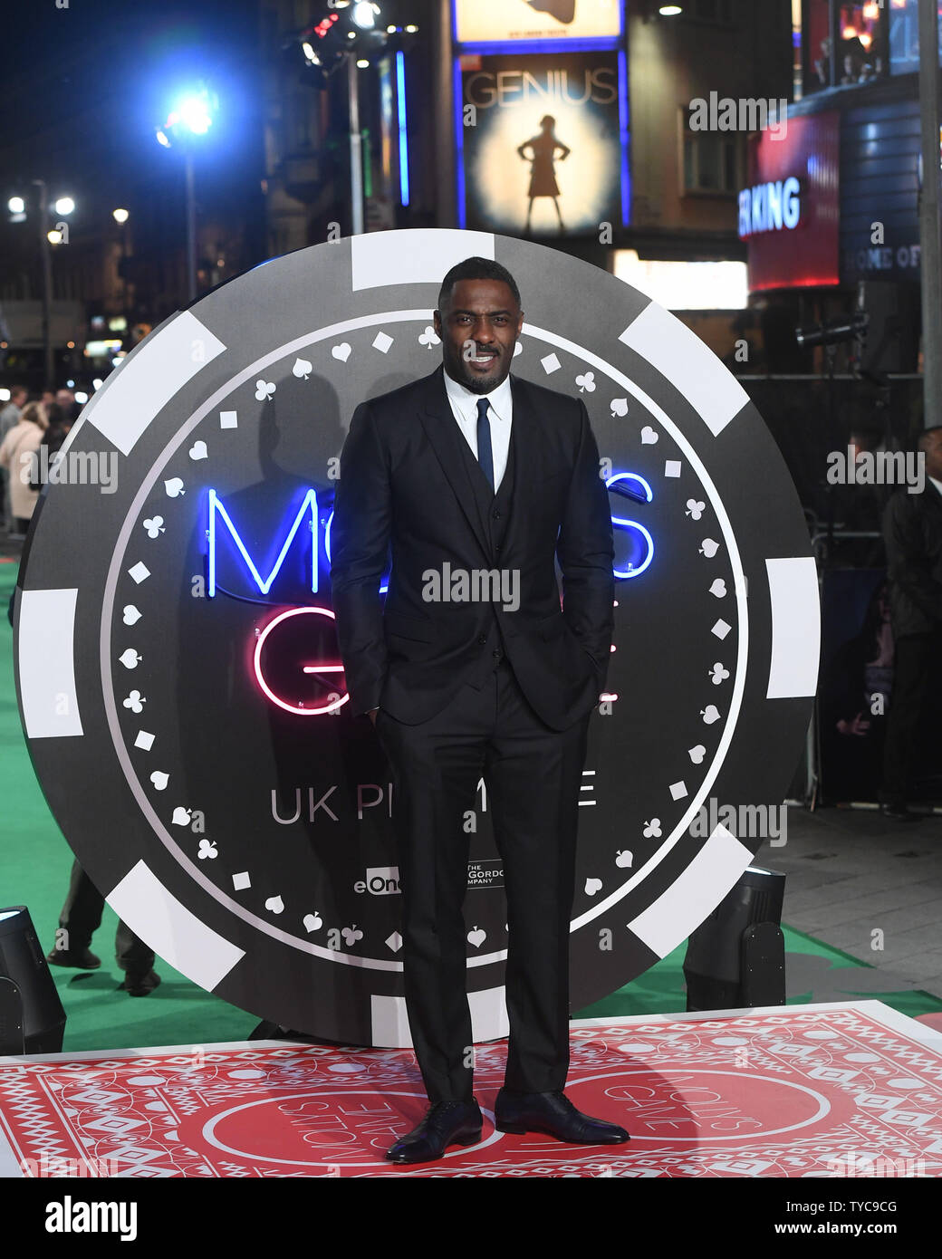British actor Idris Elba attends the premiere of Molly's Game at Vue ...