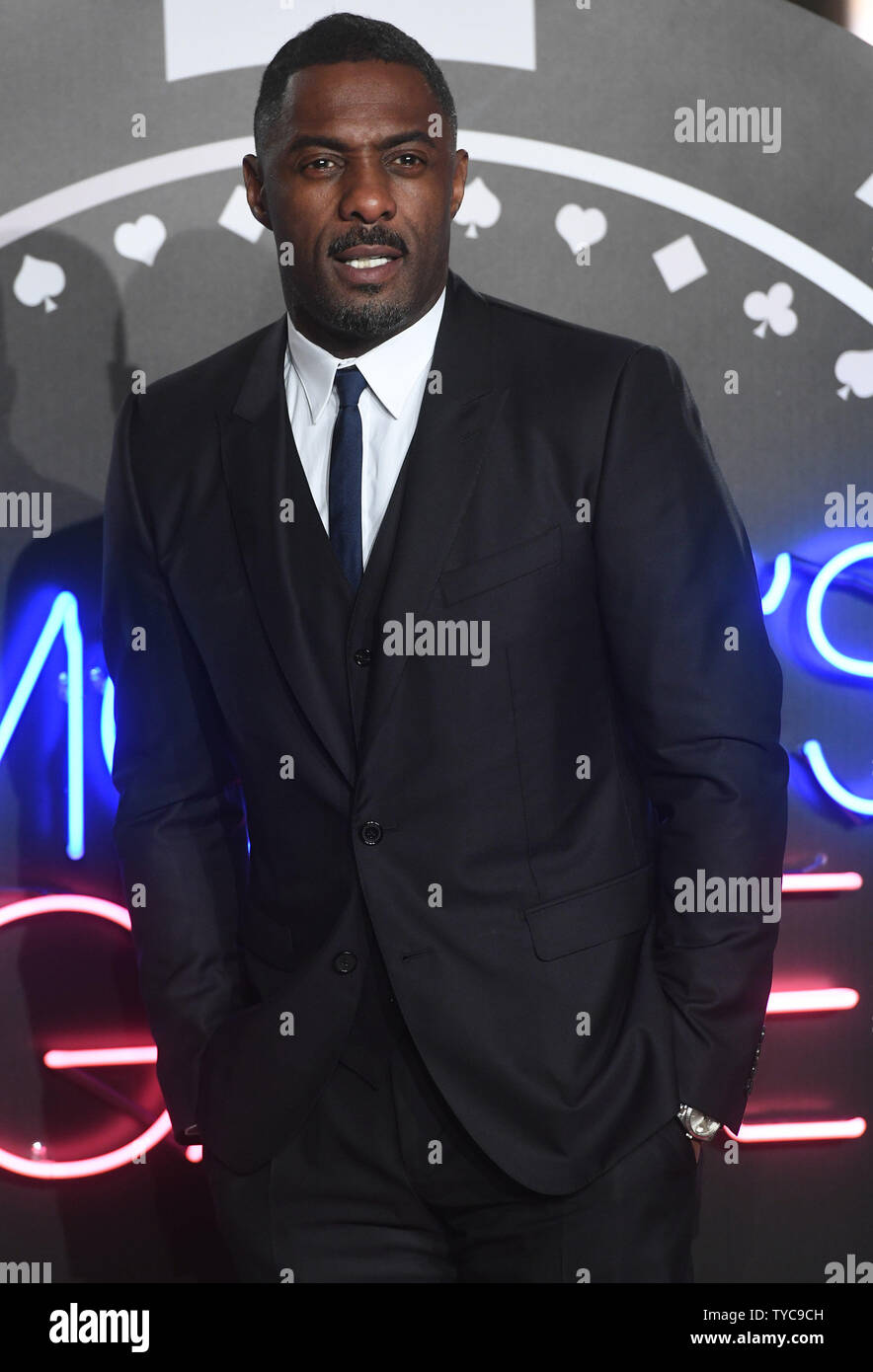 British actor Idris Elba attends the premiere of Molly's Game at Vue ...