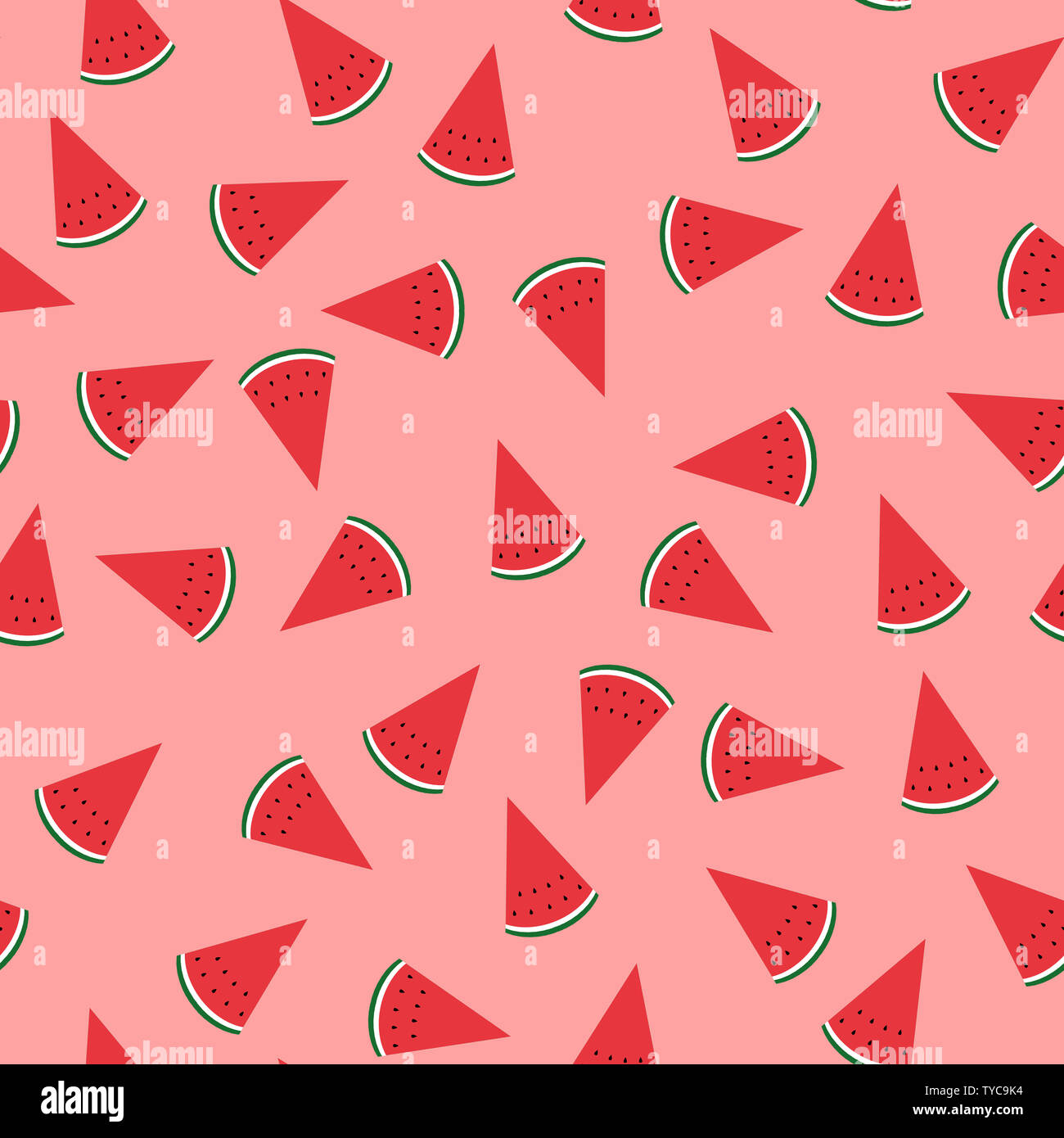 Seamless pink background with watermelon slices. design for greeting ...