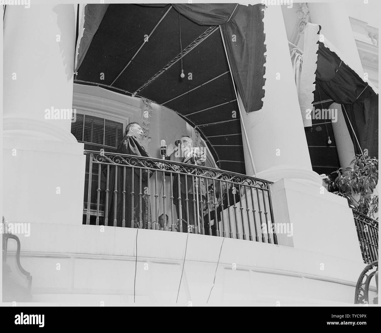 Photograph of Fred Vinson being sworn in as Chief Justice of the United ...