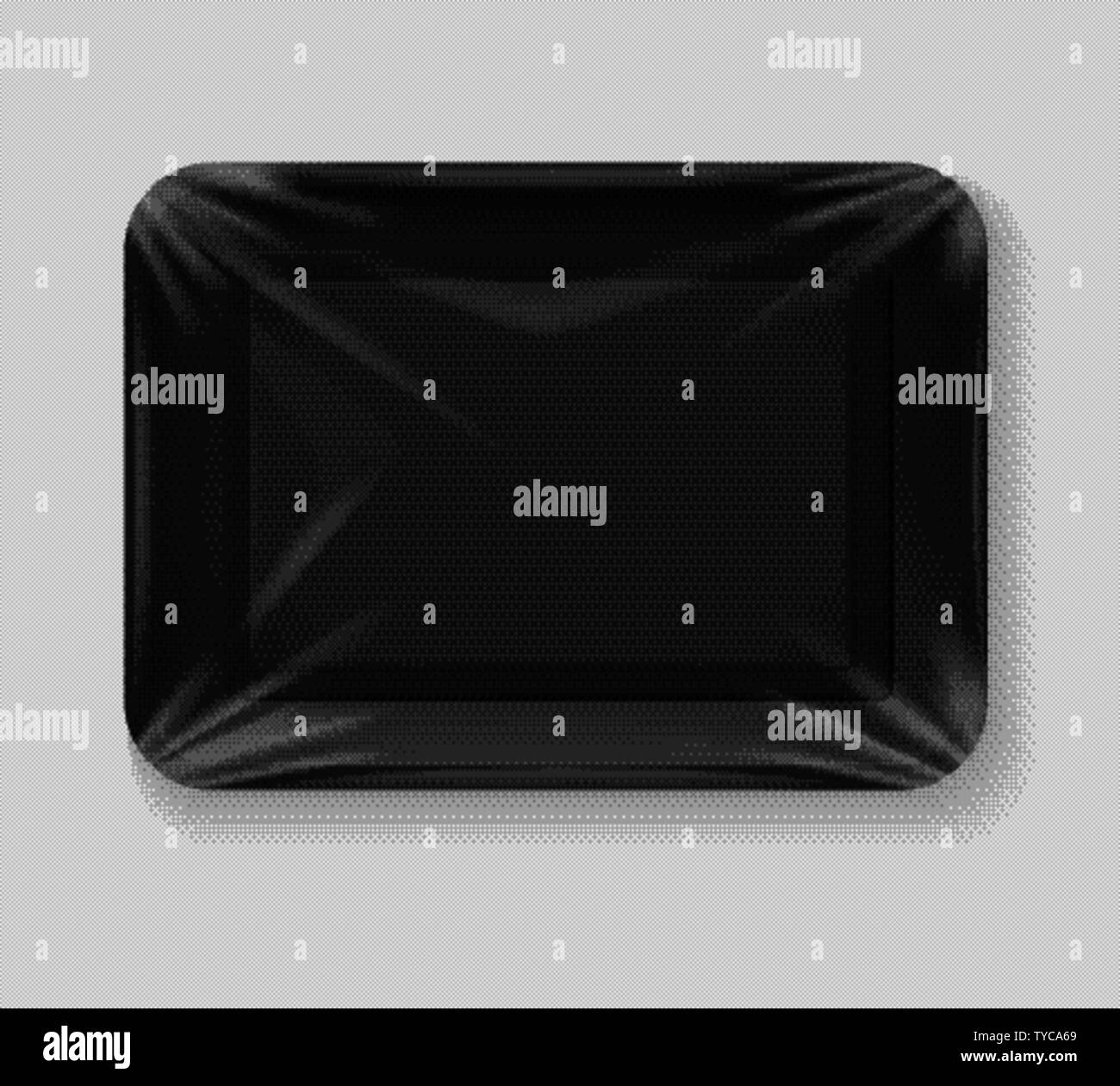 Clear black food tray Stock Vector Image & Art - Alamy