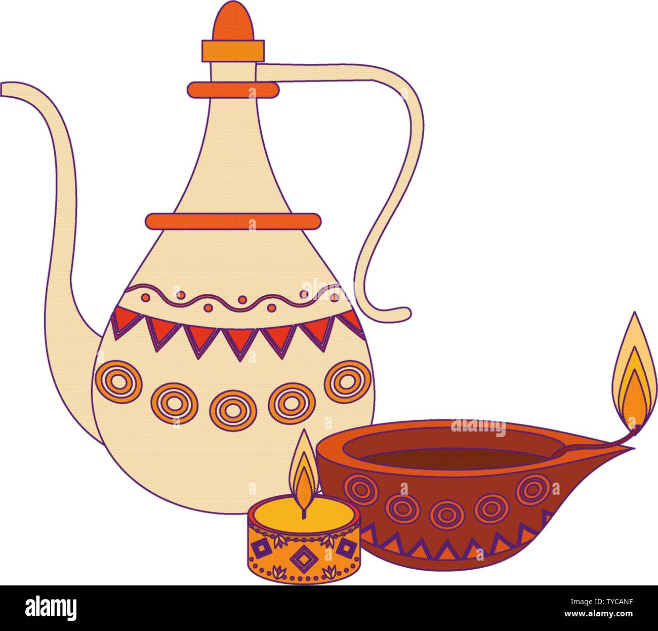 indian traditional teapot icon cartoon Stock Vector Image & Art - Alamy