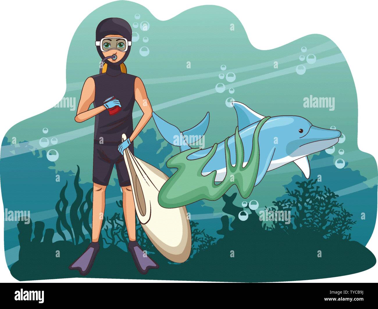 scuba diving avatar cartoon character Stock Vector Image & Art - Alamy