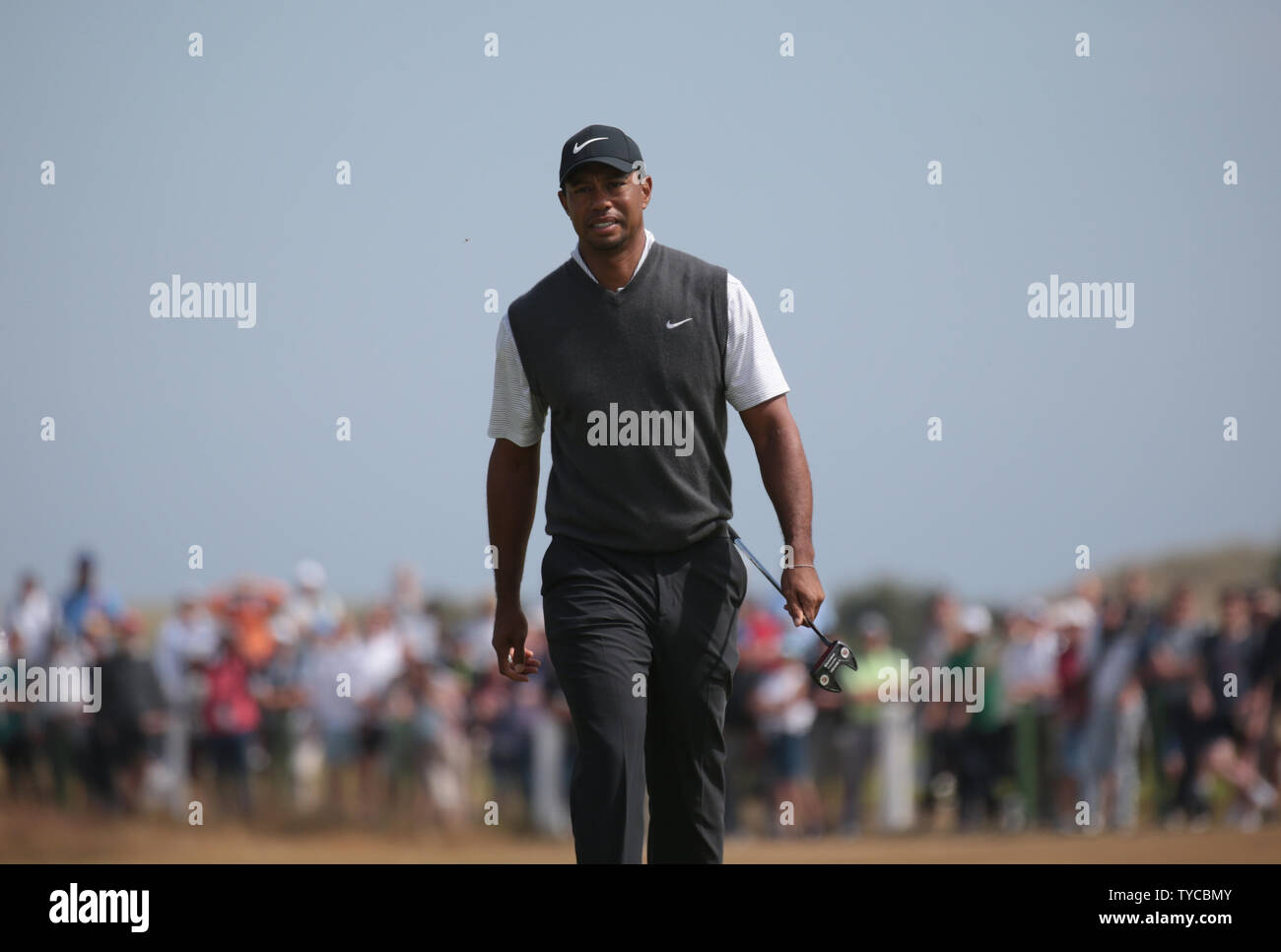 America's Tiger Woods on the third day of the 2018 Open Golf ...