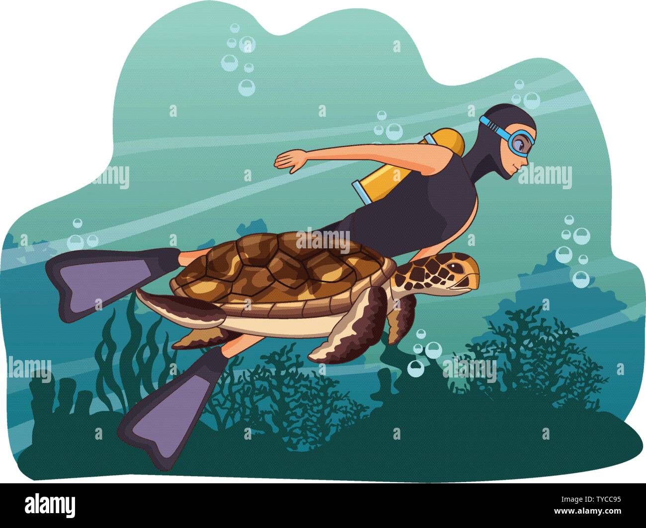 scuba diving avatar cartoon character Stock Vector Image & Art - Alamy