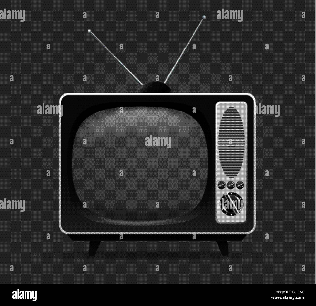 Old television icon Stock Vector Image & Art - Alamy