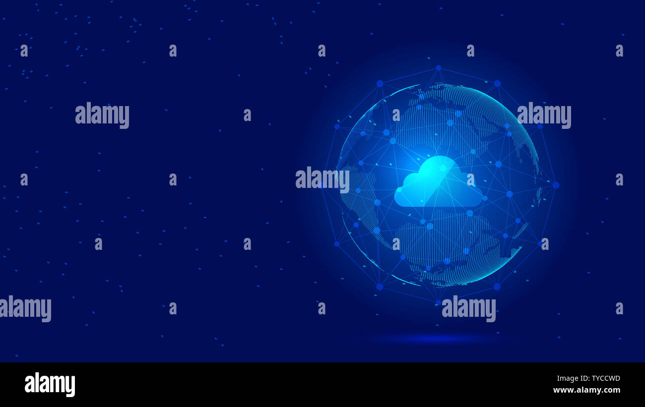 Cosmic vortex, abstract cloud data, dot line connection, science and ...