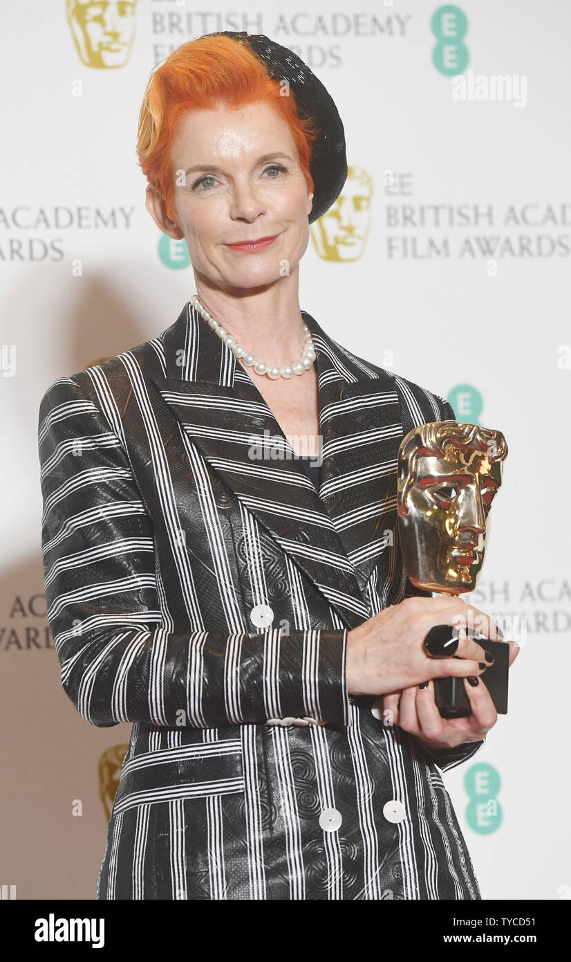 British costume designer Sandi Powell attends the Winner's Room at the ...
