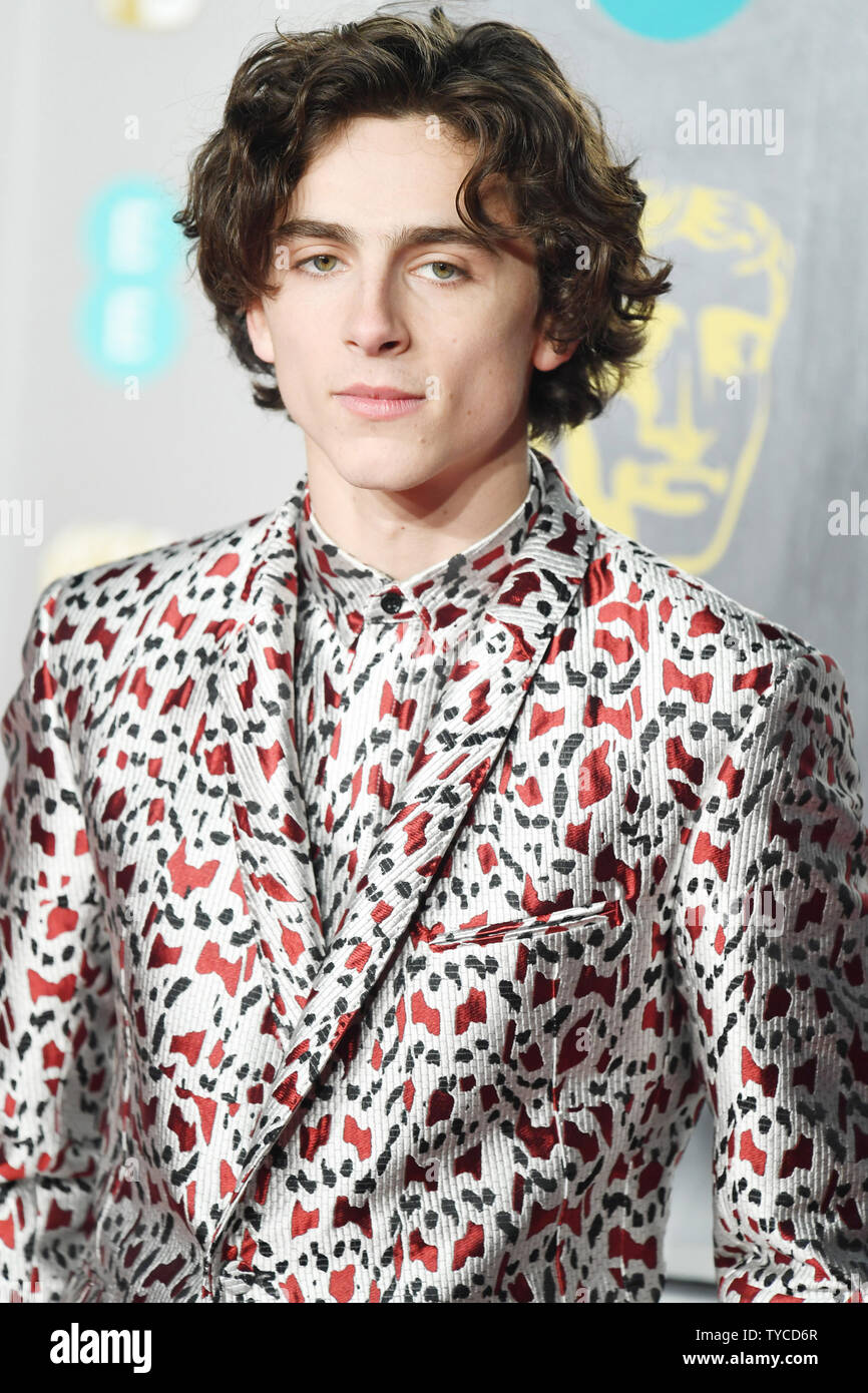 French actor Timothy Chalamet attends the red carpet arrivals at the ...