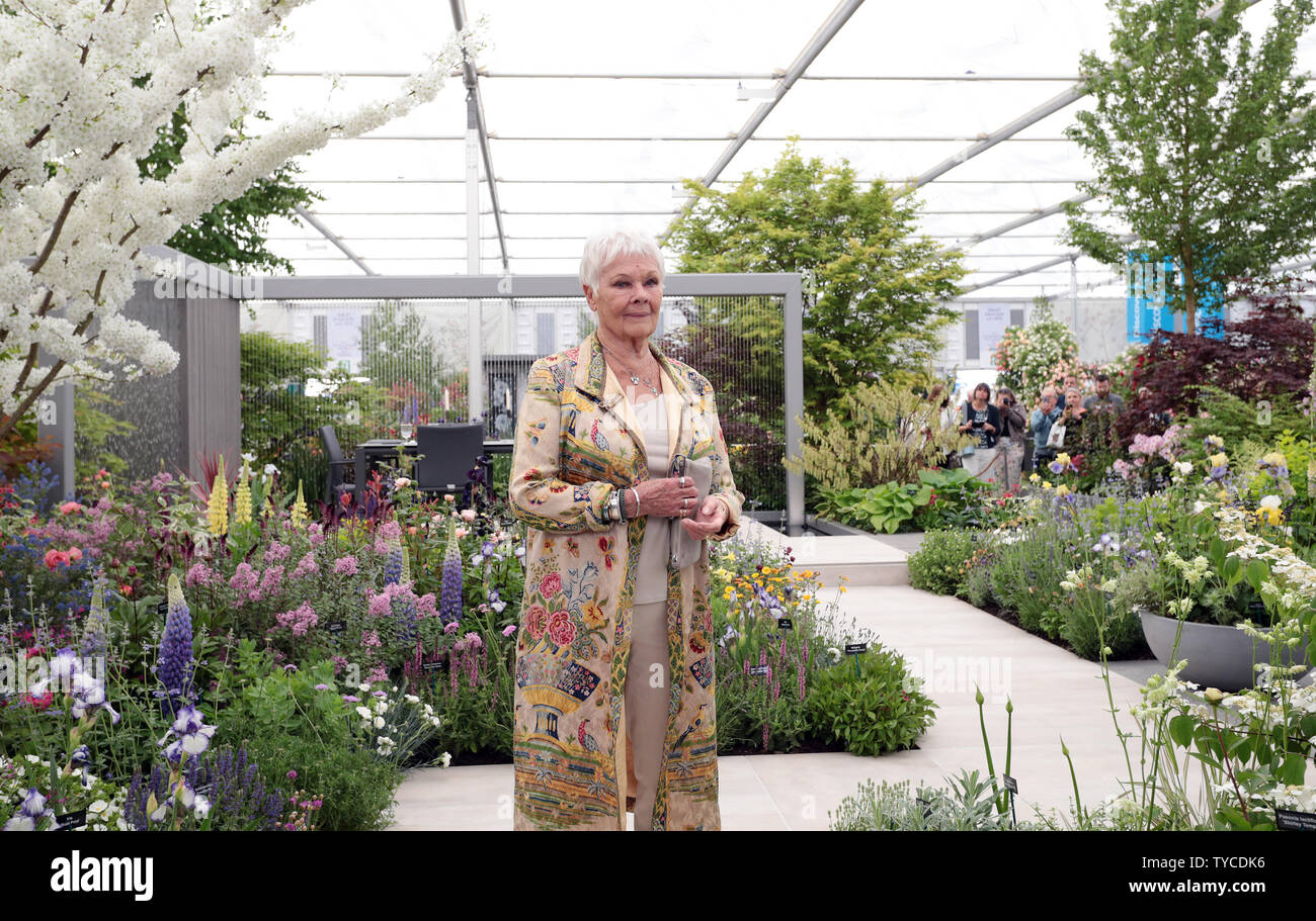 Actress dame Judi Dench poses for the cameras at the Chelsea Flower ...