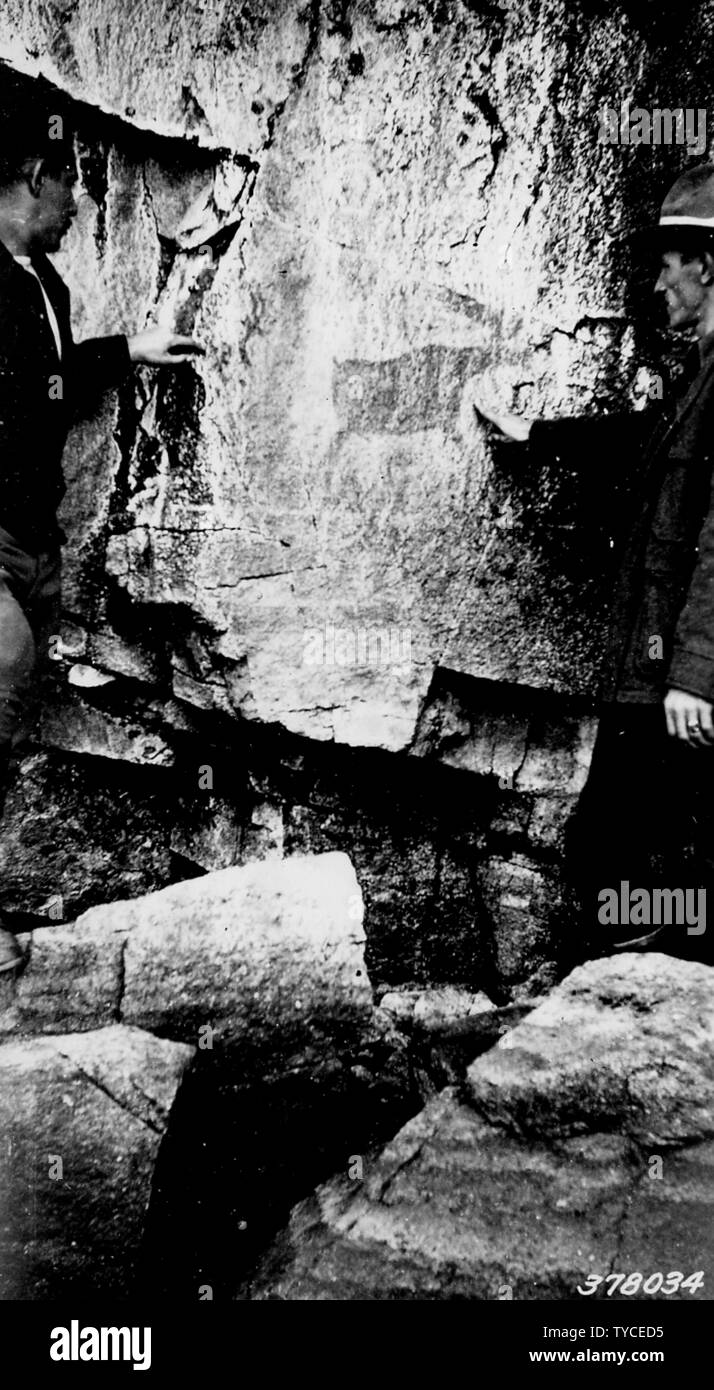 Photograph of Indian Painted Rocks; Scope and content: Original caption ...