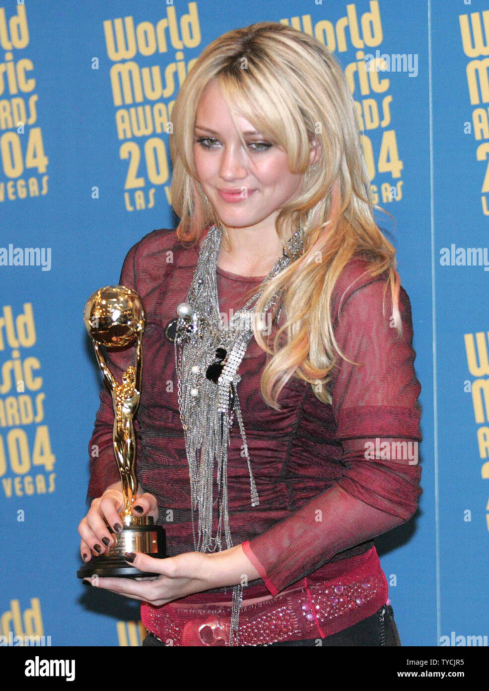 Singer Hilary Duff at the World Music Awards,held at the Thomas and ...