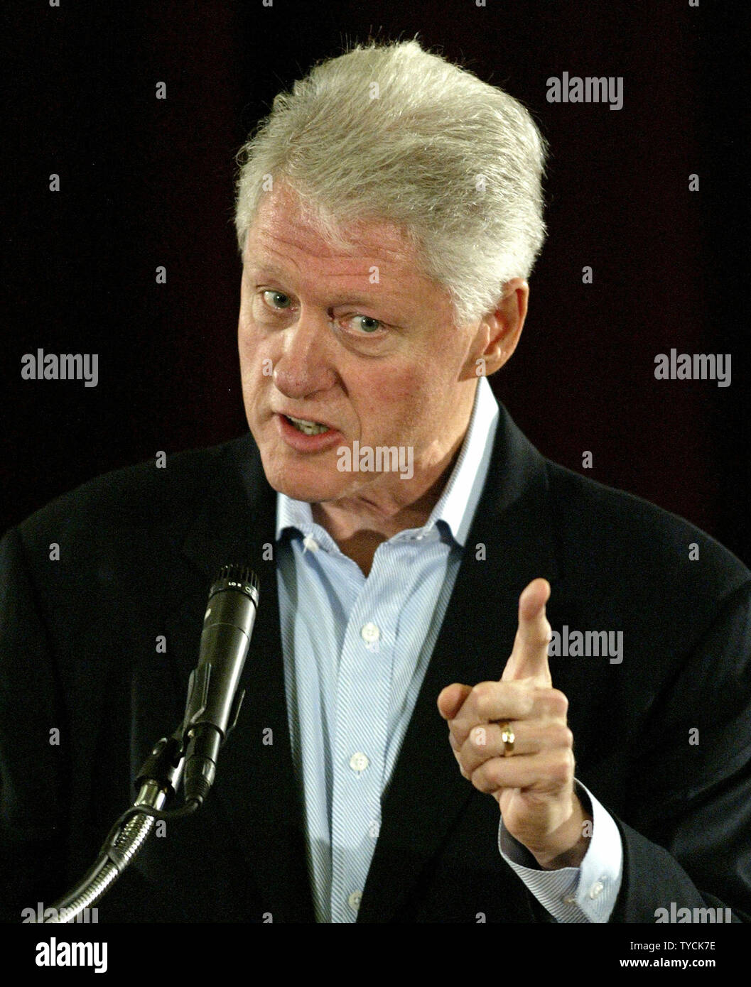Former President Bill Clinton addresses a senior citizens group in ...