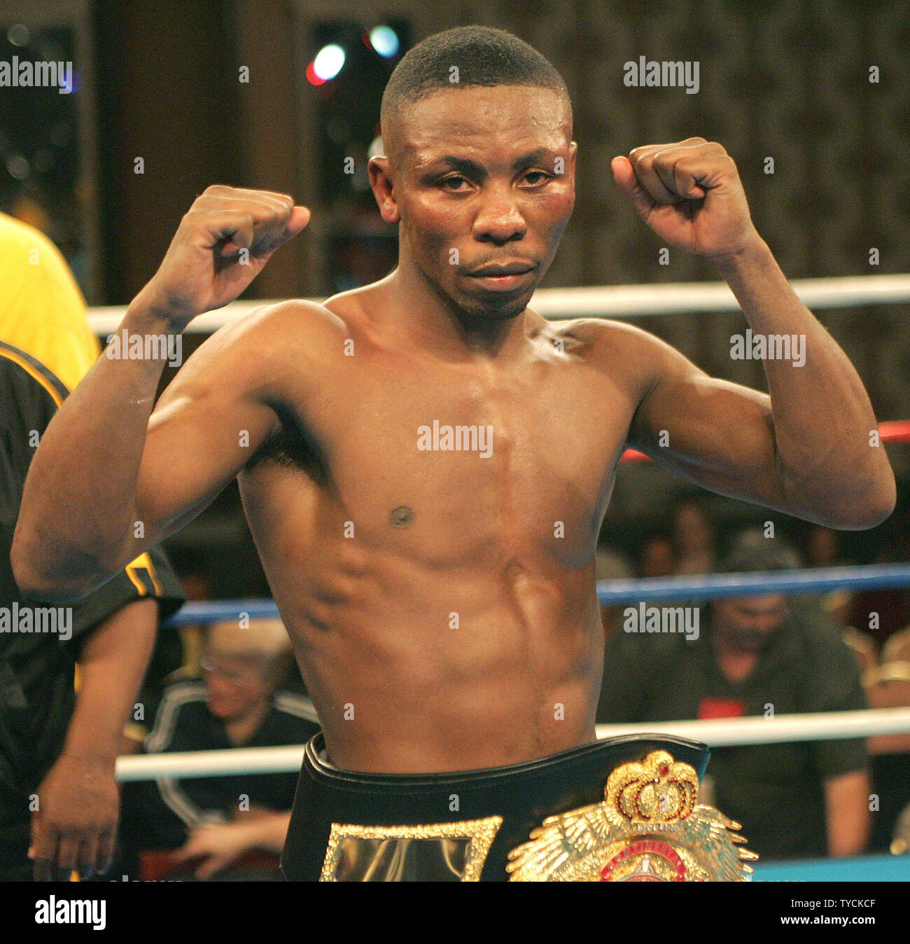 Cornelius Lock of Detroit MI. won the vacant Jr. Featherweight title ...