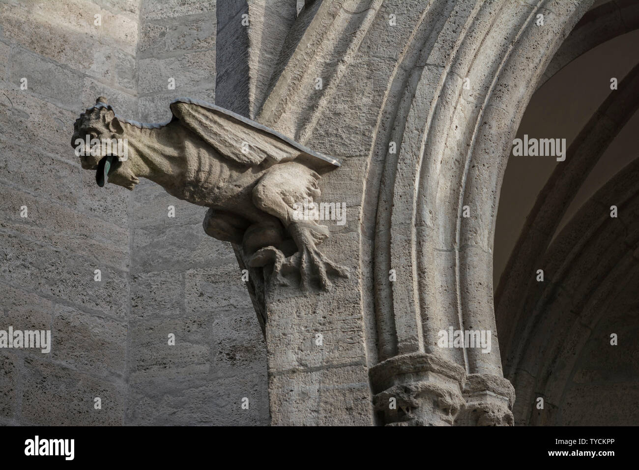 Grotesque figure, church st. paul, Ludwigsvorstadt, Munich, Bavaria ...