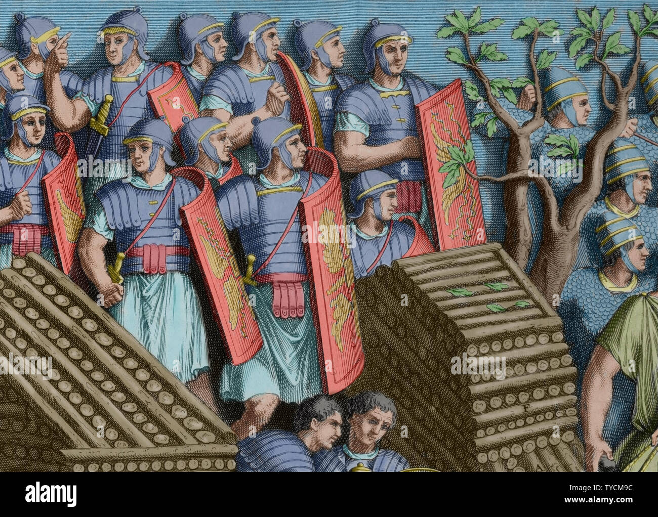 Trajan column soldier shield hi-res stock photography and images - Alamy