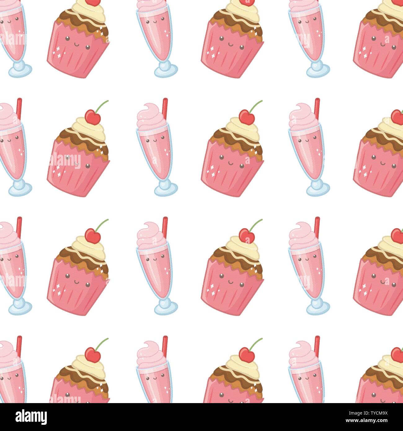 Sweet food design, dessert sugar delicious snack and tasty theme Vector ...