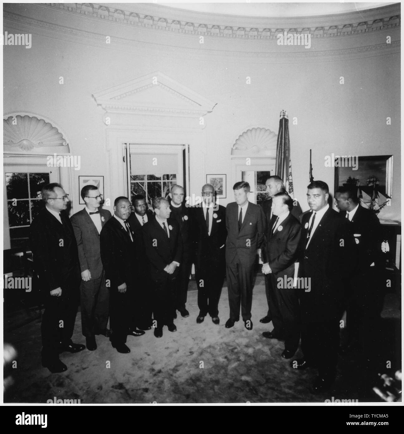 Photograph of Meeting with Leaders of the March on Washington August 28 ...