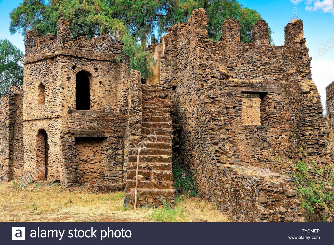 Fasilides Castle In Gondar Stock Photos & Fasilides Castle In Gondar ...