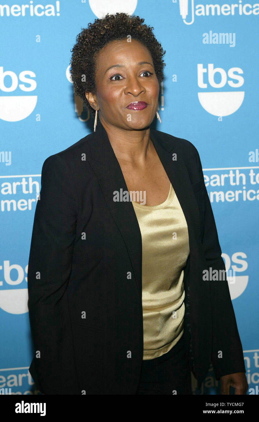 Comedienne Wanda Sykes poses in the press room during the taping of the ...